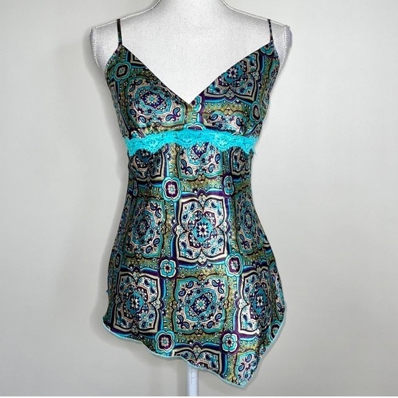 Halo | Tops | Y2k Satin Paisley Cami | Poshmark